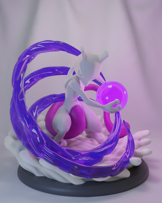 Pokémon – 150 – Mewtwo – Poke Crisis Miniatures – 35mm – The Save Game